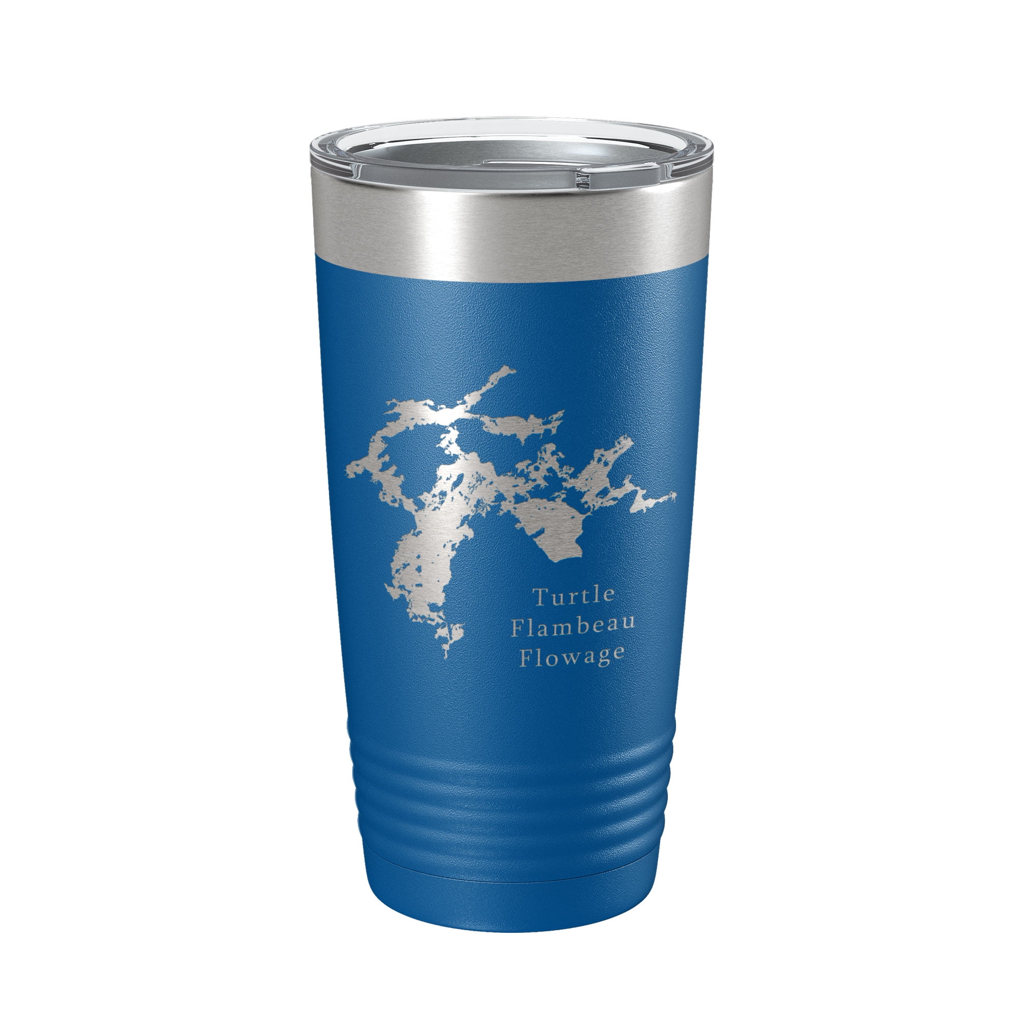Turtle Flambeau Flowage Tumbler Lake Map Travel Mug Insulated Laser ...