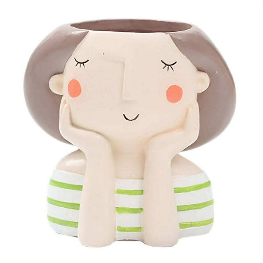 Click here for Amerteer Succulent Plant Pot Cute Girl Flower Plan... prices