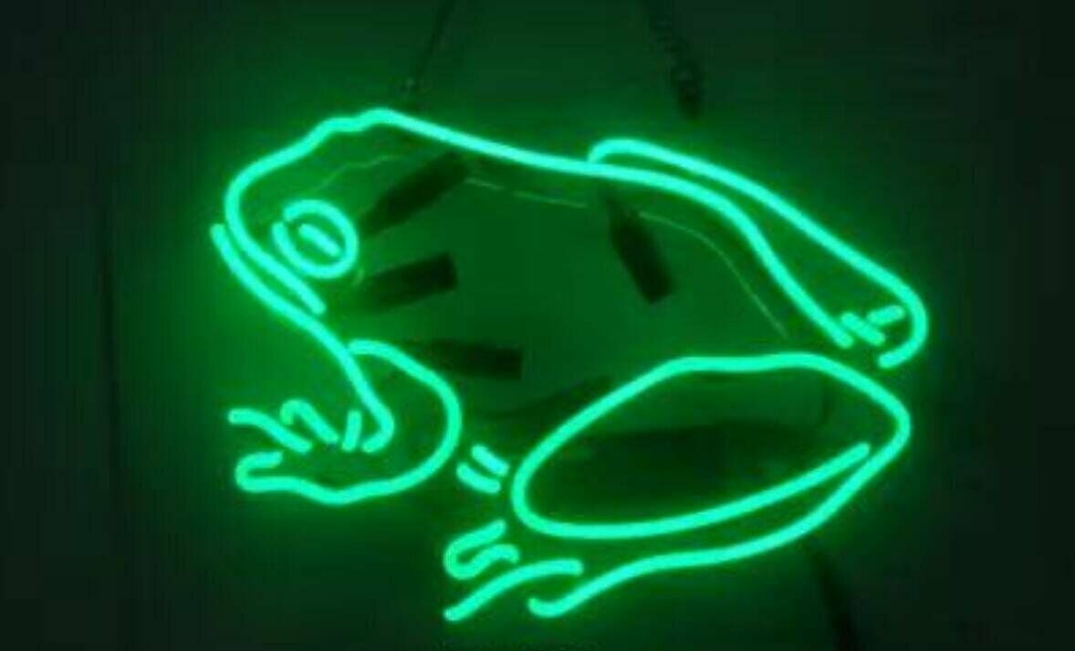 Queen Sense 14" Frog Neon Sign Acrylic Man Cave Handmade Neon Light ...