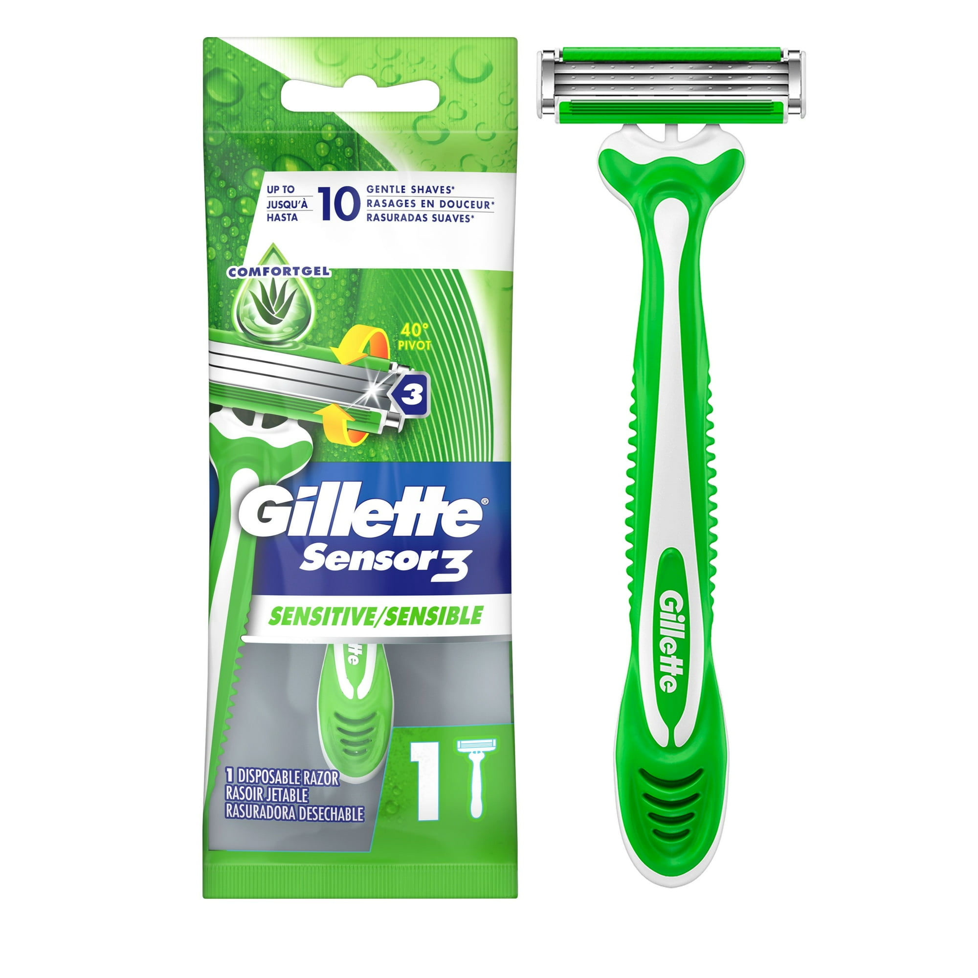 Click here for Gillette Sensor3 Sensitive Mens Disposable Razor prices