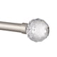 Exclusive Home Crystal Ball 1" Curtain Rod and Finial Set, Matte Black ...