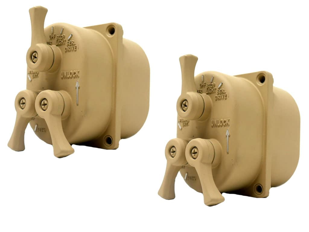 2 Pack- Humvee Headlight Switch 3-lever- Tan, fits Military Humvee ...