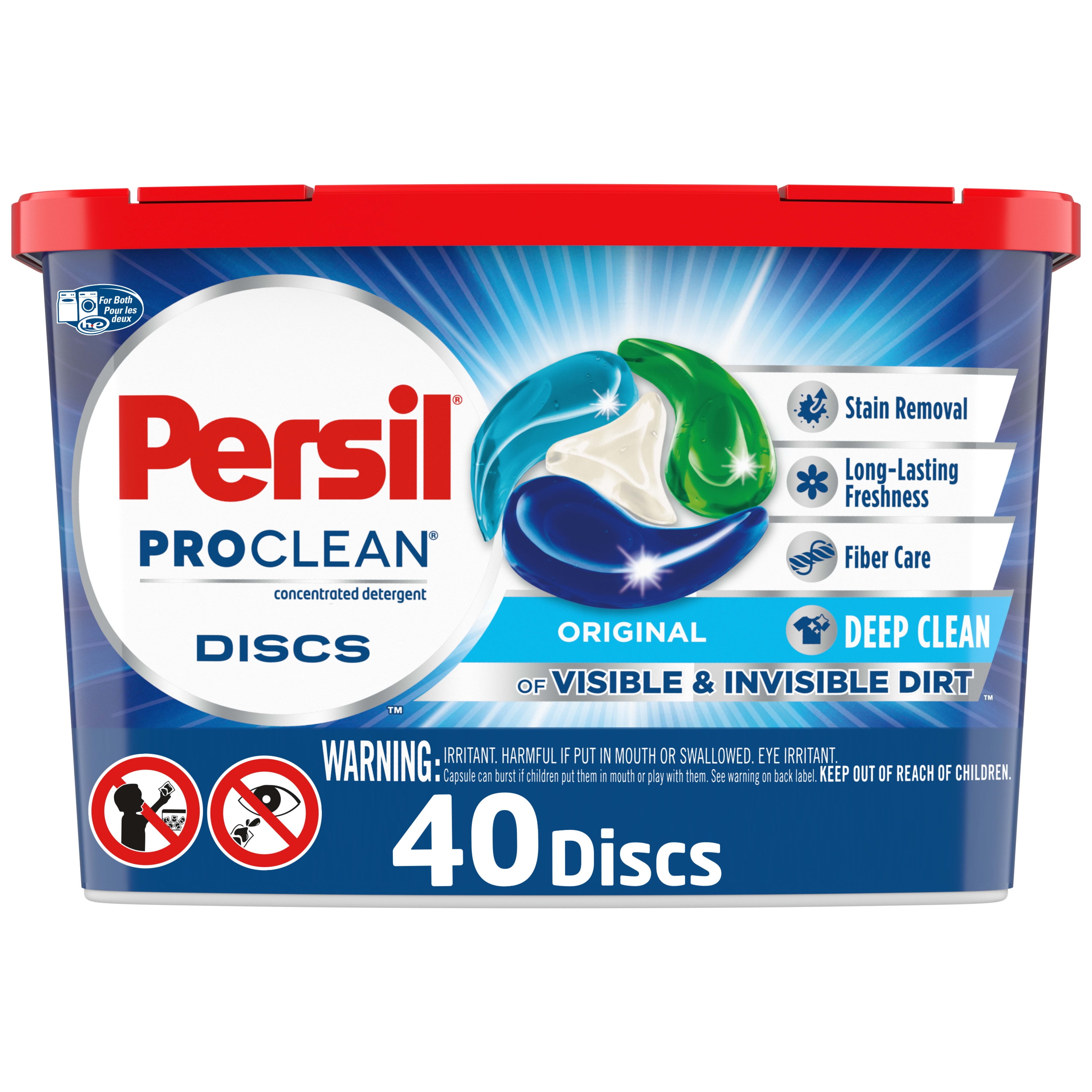 Persil Discs Laundry Detergent Pacs, Original Scent, High Efficiency ...