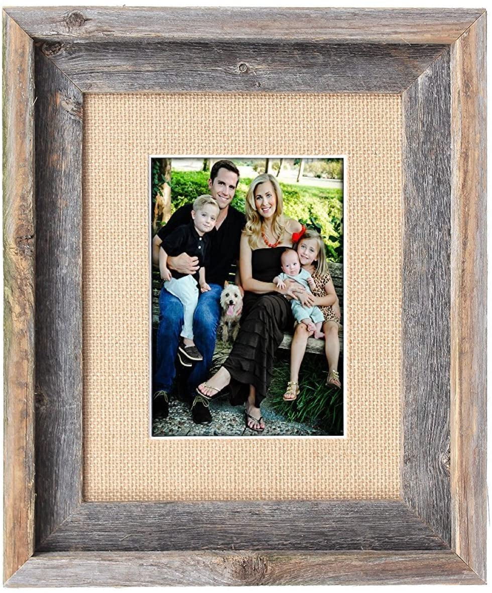 Rustic Signature 11" x 14" Weathered Gray Reclaimed Wood Picture Frame ...