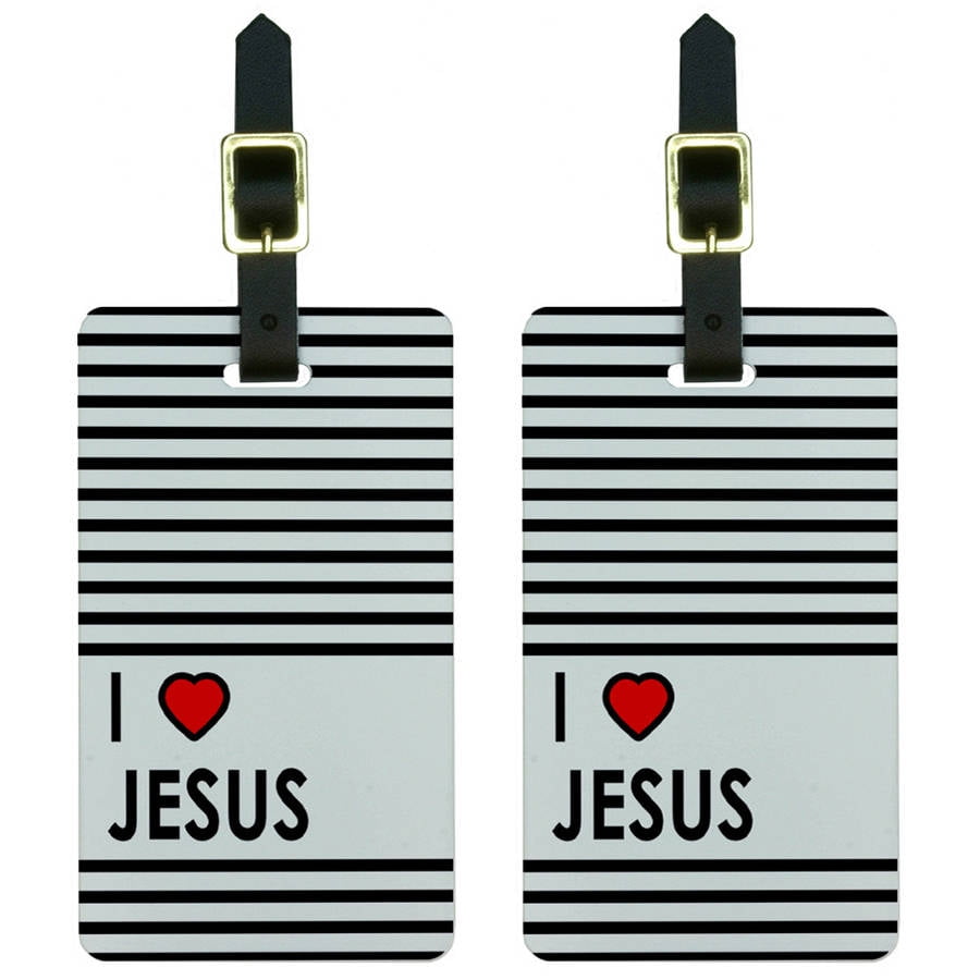 Graphics and More - I Love Heart Jesus Christian Religious Luggage Tags ...