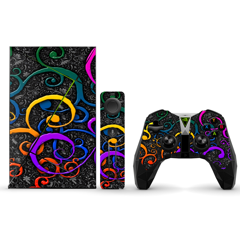 Skin Decal Wrap Compatible With NVIDIA Shield TV (2017) Sticker Design ...