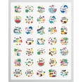 35pcs Colorful Stationery Stickers Fun Teacher Reward Stickers Vibrant ...