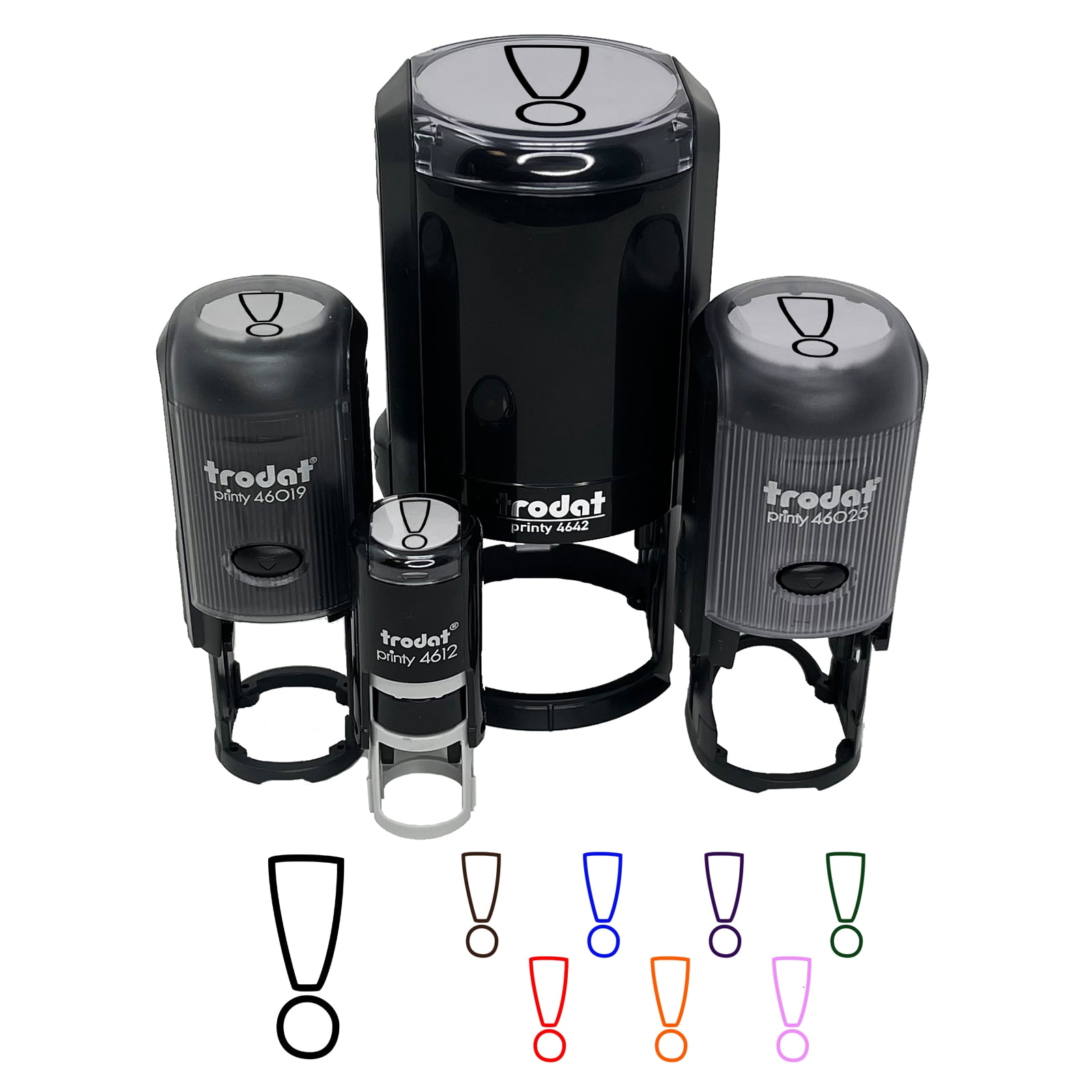 Exclamation Mark Punctuation Outline Self-Inking Rubber Stamp Ink ...