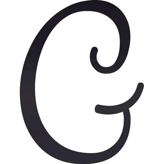 Decorative Acrylic Letter, Custom Blank G Script, 8'' Tall Transparent ...