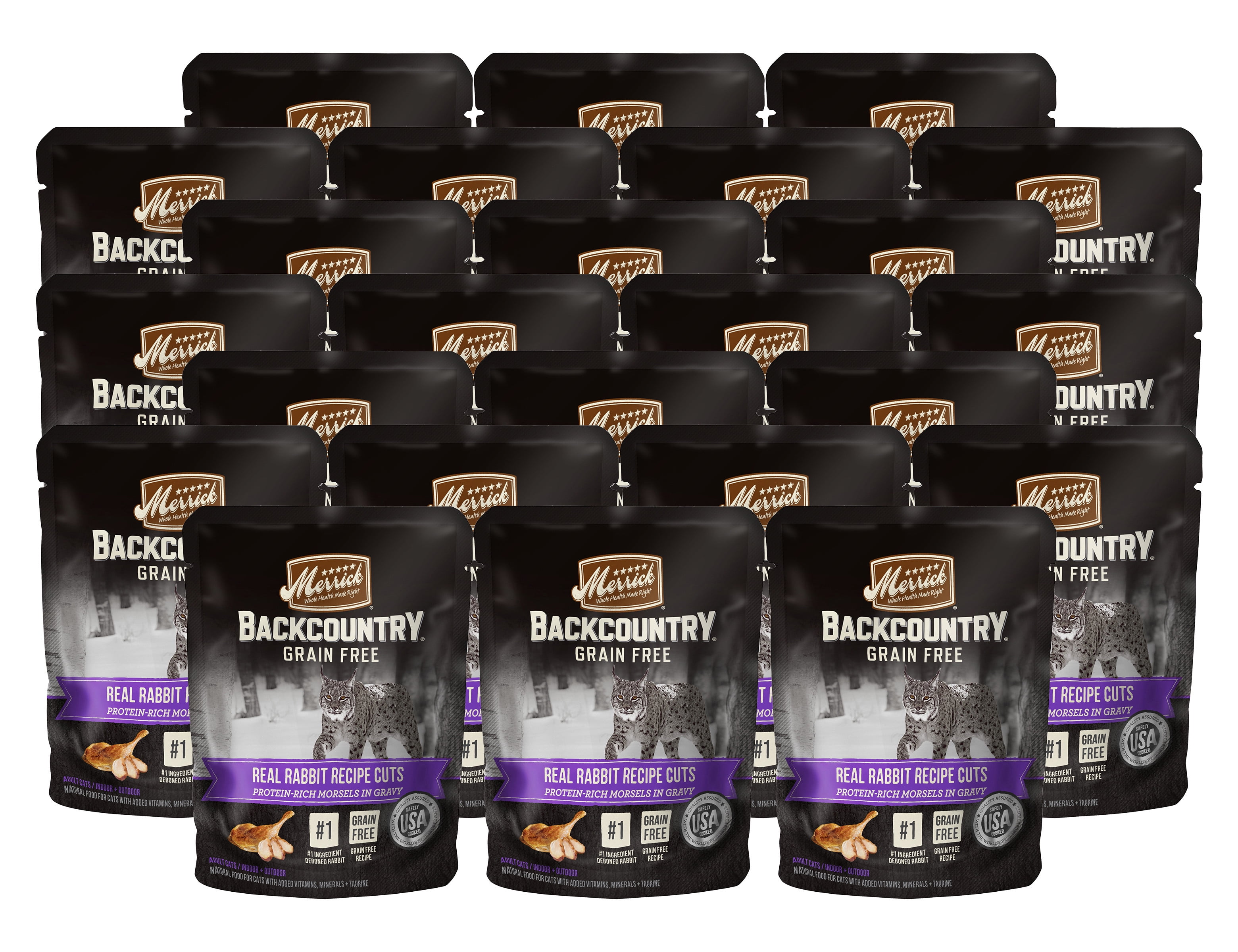 (24-Pack) Merrick Backcountry Grain Free Real Meat Wet Cat Food Rabbit ...