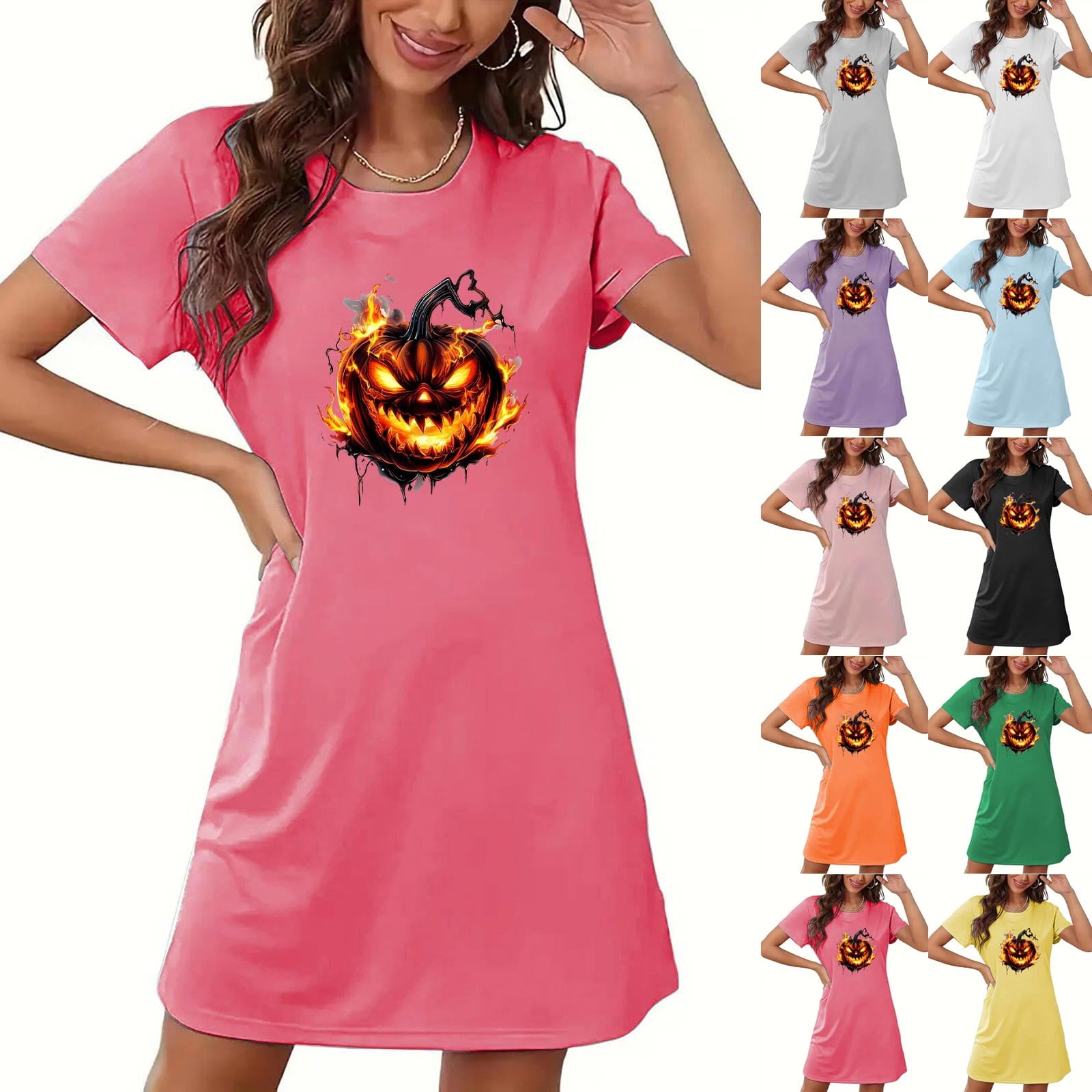 Click here for Meichang Halloween Nightgown For Women Short Sleev... prices
