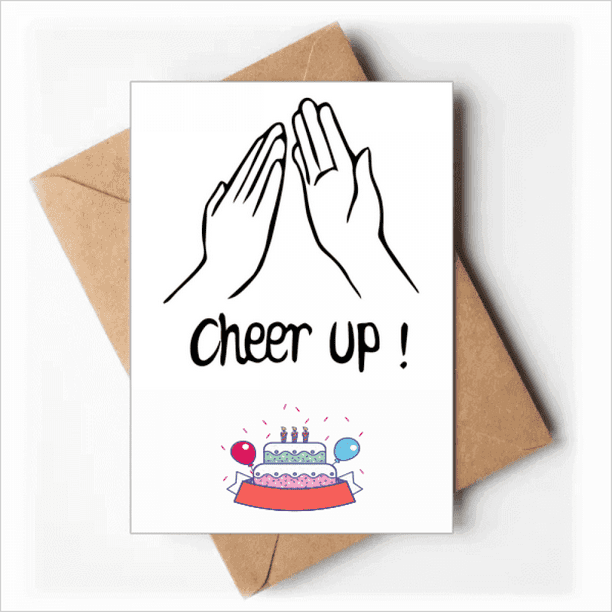 Black Clap Personalized Gesture Happy Birthday Greeting Cards Envelopes ...