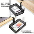 Mesh Desk Organizer and Clamp-on Swivel Pencil Drawer, Desk Hidden ...