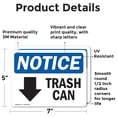 (2 Pack) Trash Can [Down Arrow] Sign - Walmart.com