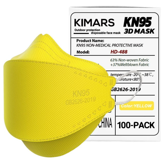 KN95 Face Masks 100 Pack, Breathable Comfortable and Disposable KN95 ...