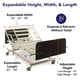 Medacure Ultra Wide Full Electric Bariatric Adjustable Hospital Bed - 14"-30" Height Range, 36 ...