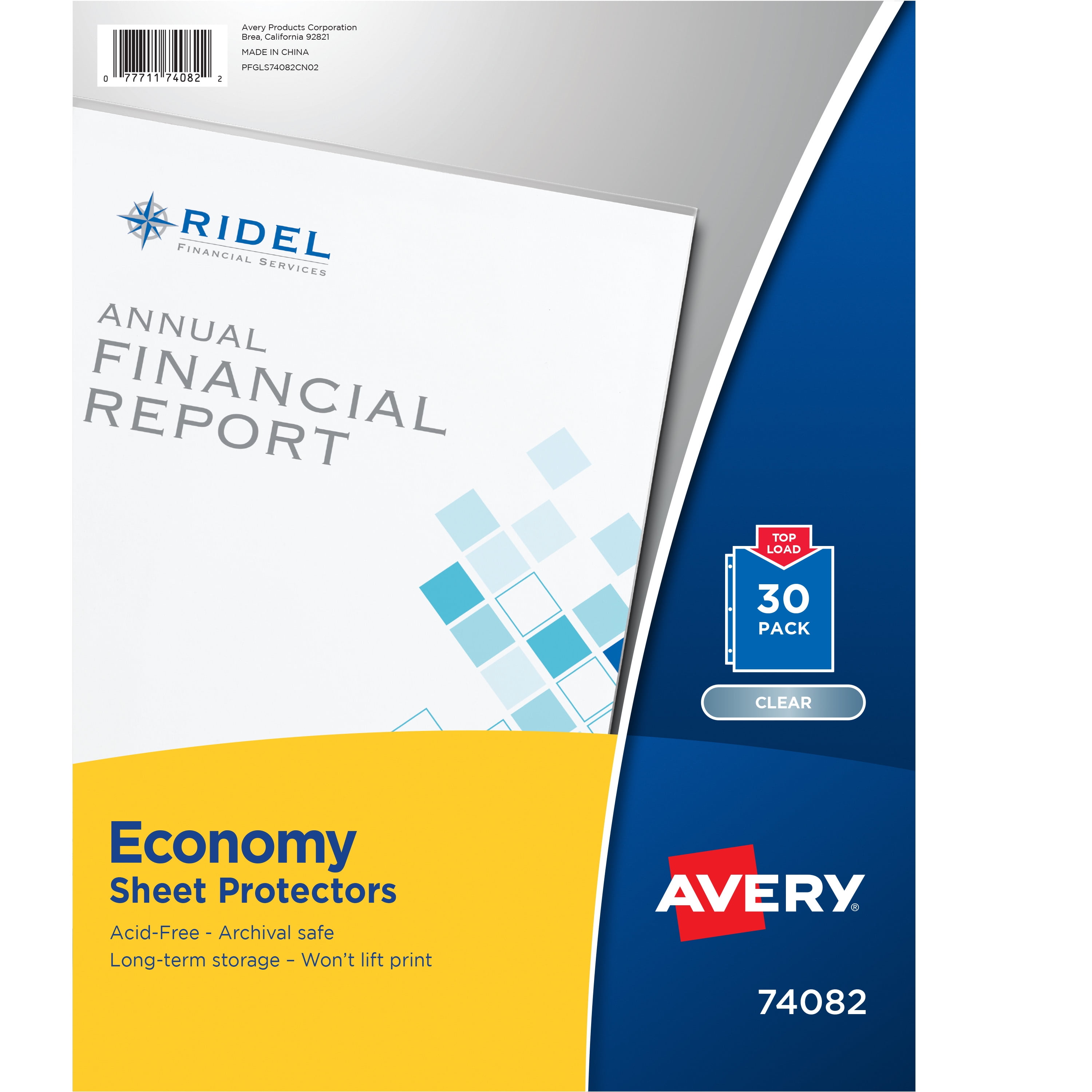 Avery Economy Clear Sheet Protectors, Archival Safe, 30 Protectors ...