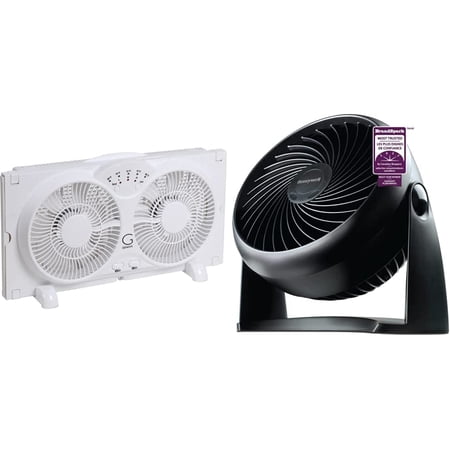 Genesis Twin Fan High Velocity Reversible AirFlow Fan, LED Indicator ...