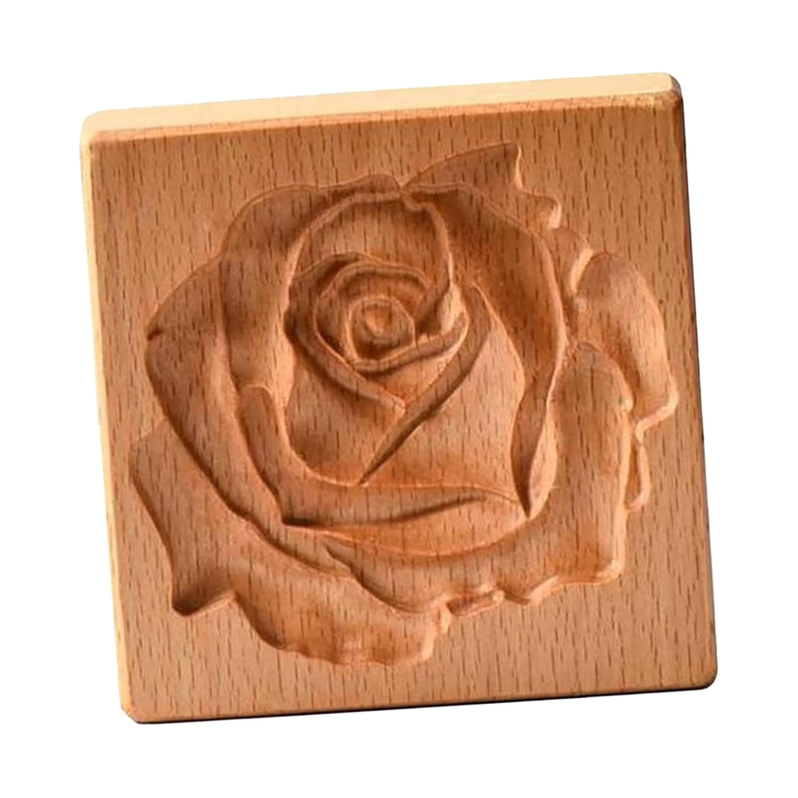 Click here for Shangren Novel Carved Wooden Cookie Mold Stamp Emb... prices