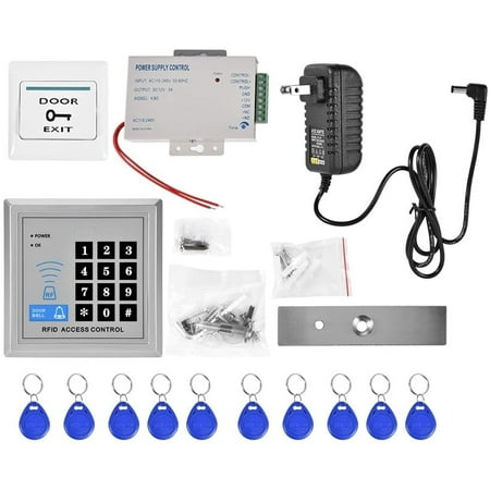 Door Access Control System Kit, 10 Proximity Door Entry Key Fobs+ ...