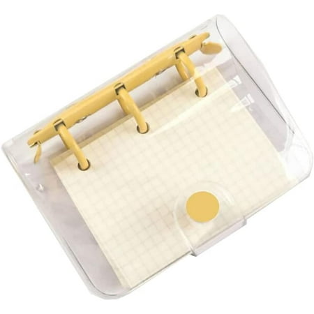 Mini Clear 3 Ring Binder Cover Clear PVC Binder Notebook Mini Binder ...