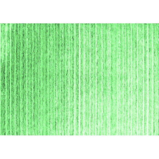 Ahgly Company Indoor Rectangle Abstract Emerald Green Contemporary Area ...