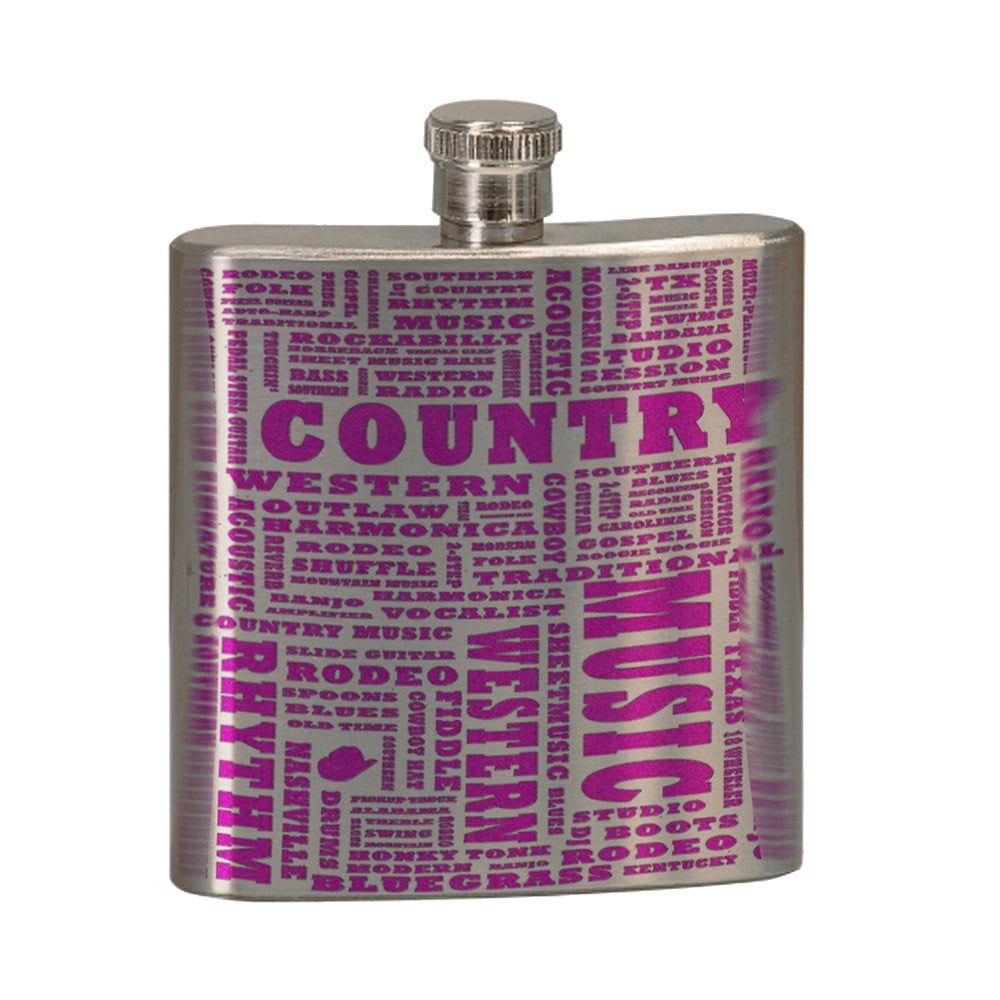 KuzmarK 6 oz. Stainless Steel Flask Set in Black Presentation Box ...