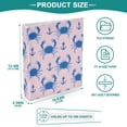 ALAZA Anchor Crabs Hardcover 3 Ring Binder 1.5" D-Rings with Interior ...