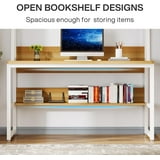 Tribesigns Computer Desk with Hutch, 47 inches Home Office Desk with ...