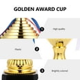 Raindrops 2pcs Plastic Cup Trophy Golden Trophy with Lid Competition ...