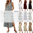 BaoFuBaoMei V Neck Dresses for Women Plus Size Side Slit Button up ...