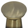 Allora 17" Sculptural Design Contemporary Metal End Table in Gold/Black ...