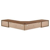 Modway Render Wall Mount Corner Office Desk in Walnut - Walmart.com