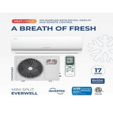Klimaire AC Wall Unit - 36,000 BTU 19 SEER2 Ductless Mini-Split Heat ...