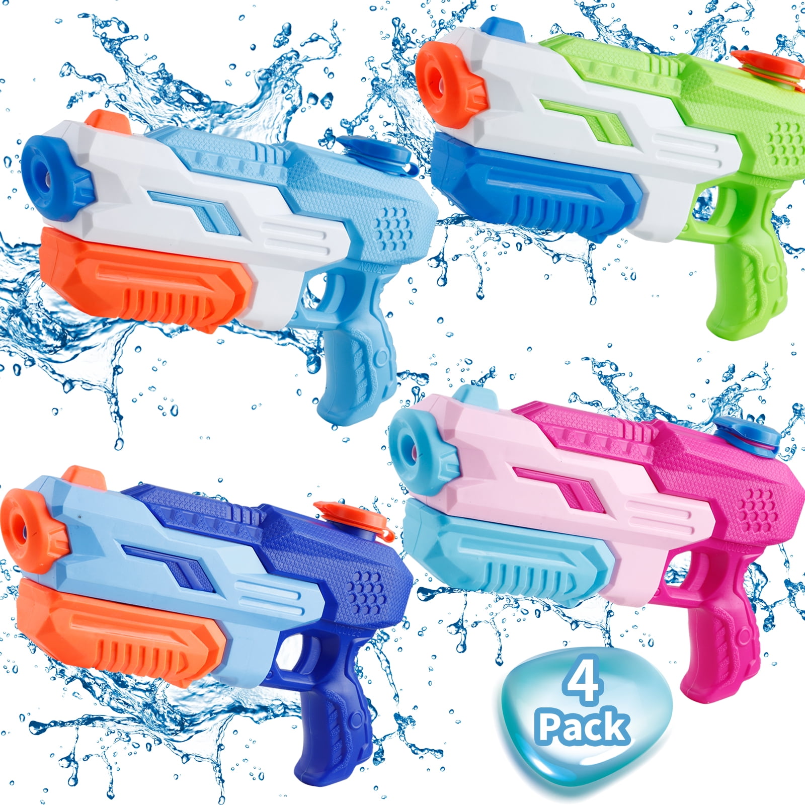 Water Blaster Water Guns Toys for Boys Girls 4-6-12 Years 4 Pack Long ...