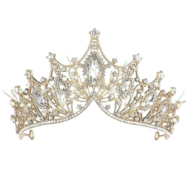 Chok Gold Baroque Crowns for Women Crowns and Tiaras Hair Accessories ...