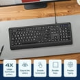 Delton KB20 Large Print Backlit Wired Keyboard, 4X Large Button ...