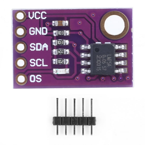 Interfaz I2C Tablero Desarrollo Alta Velocidad LM75A Módulo Sensor Temperatura Precisión para ...