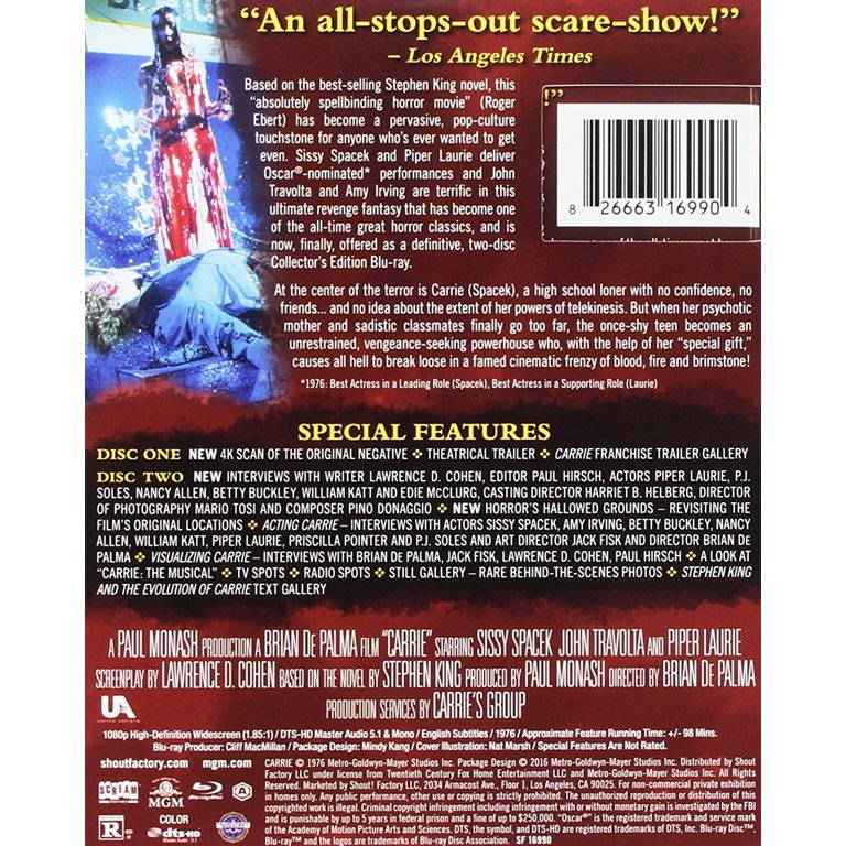 Carrie Blu Ray