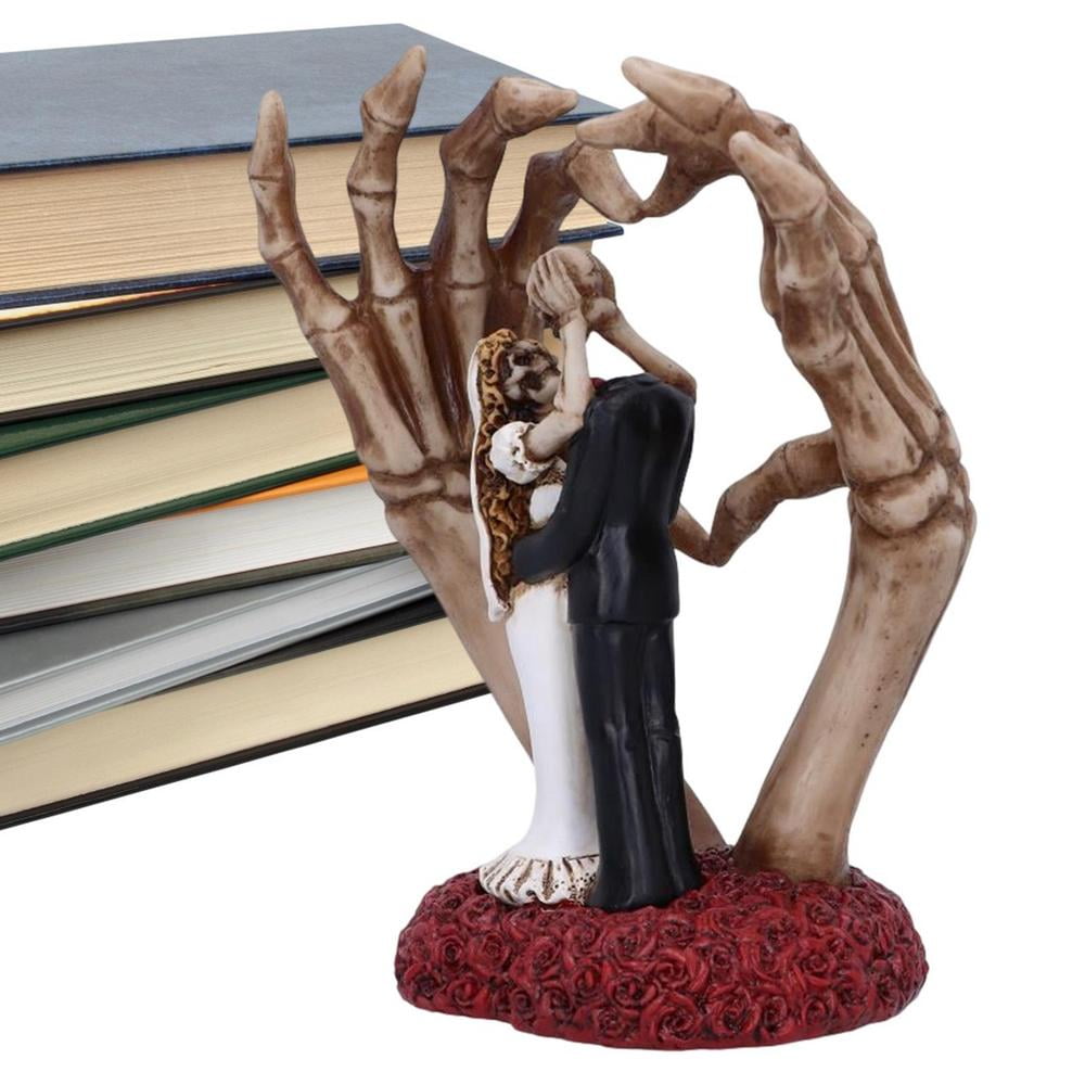 Laideyi Skeleton Couple Statue Skeleton Face Wedding Couple Statue ...
