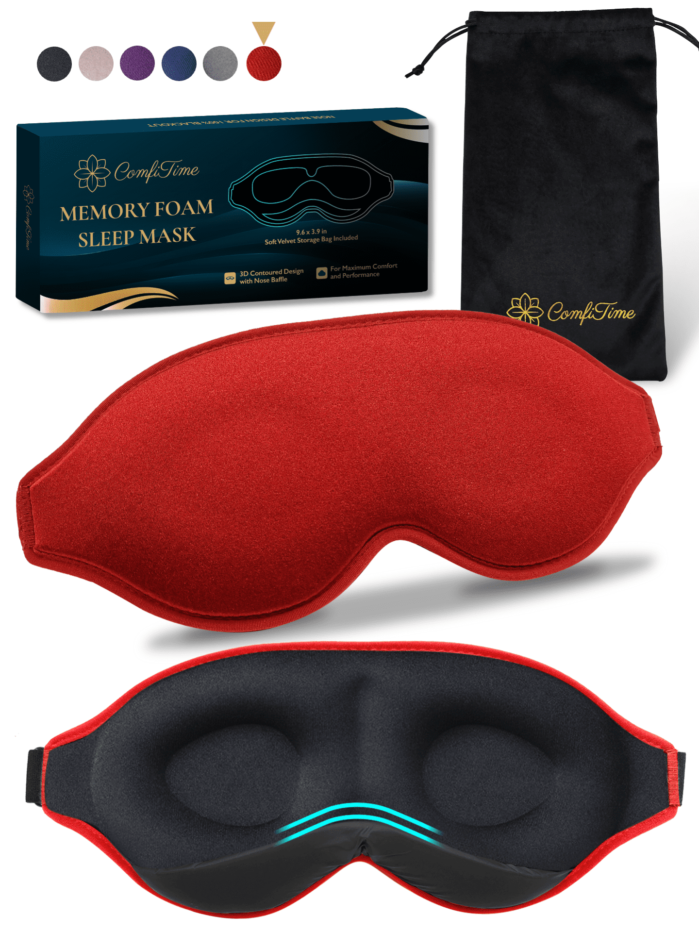 Comfitime 3d Sleep Mask 100 Blackout Eye Mask For Sleeping Eye