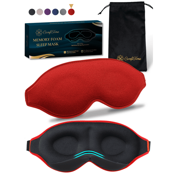 ComfiTime 3D Sleep Mask - 100% Blackout Eye Mask for Sleeping, Eye ...