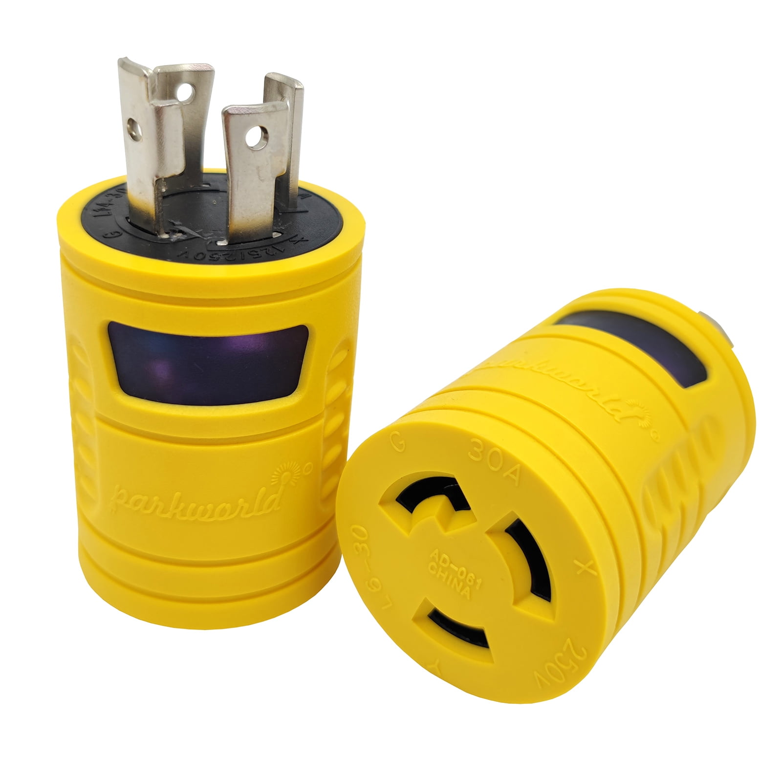 Parkworld 68178 30 AMP Generator Adapter 4-Prong Locking L14-30P Plug ...