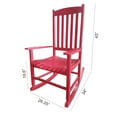 Mainstays Outdoor Wood Porch Rocking Chair, Red - Walmart.com