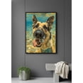 Affixzi German Shepherd Underwater Dog Art Art Print – Matte Wall Art ...