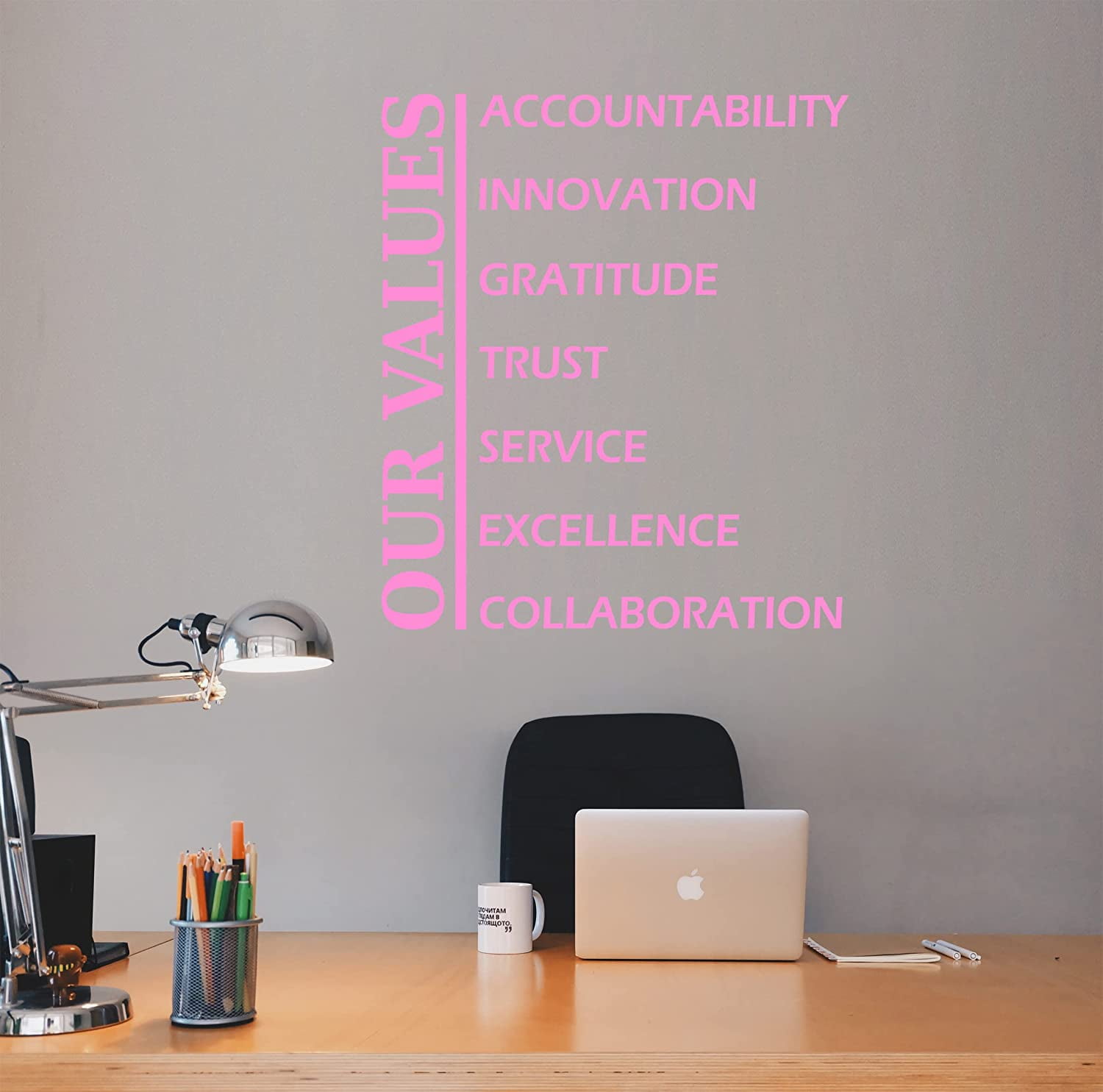 VWAQ Our Values Office Wall Decal Motivational Office Decor - Walmart.com