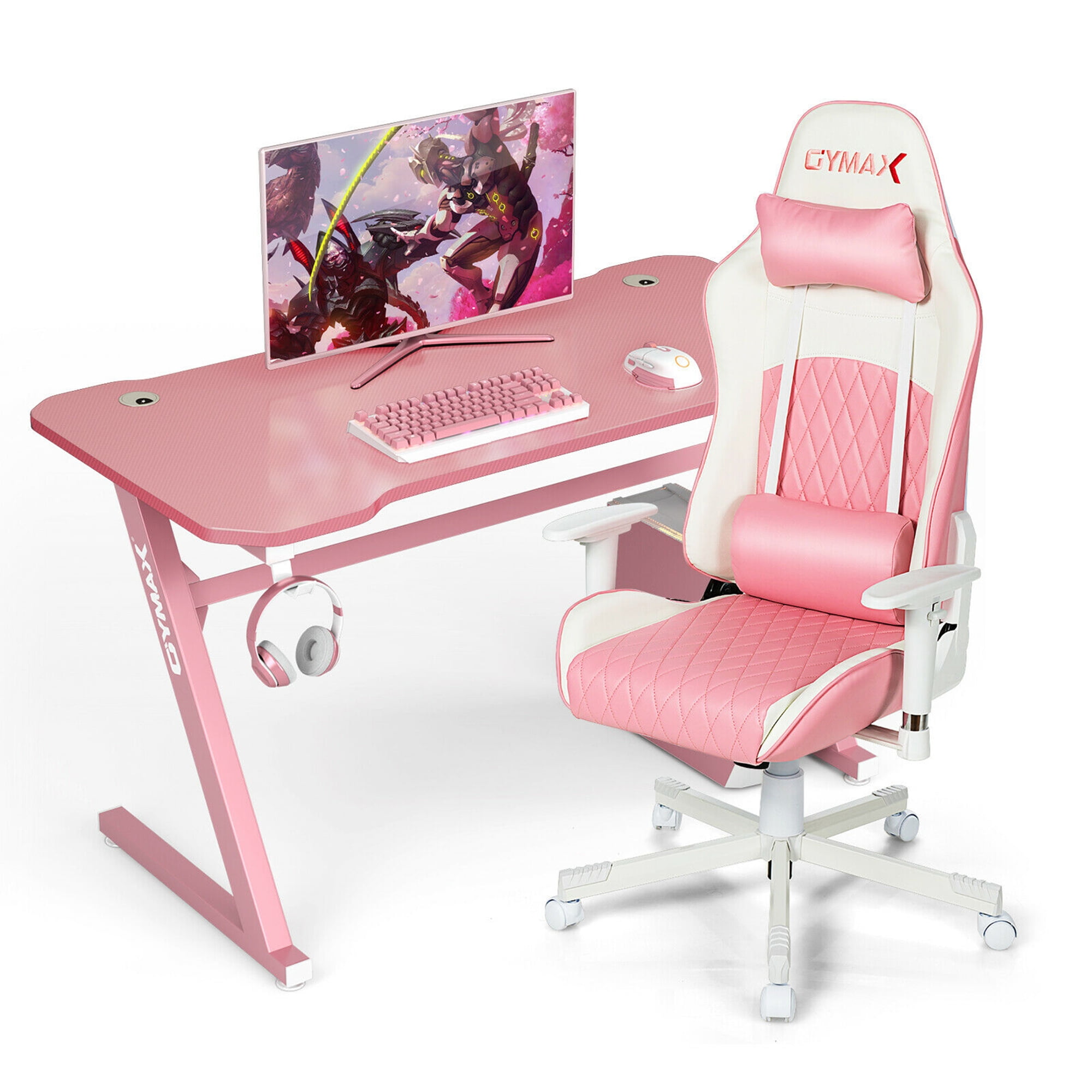 gymax-gaming-desk-chair-set-47-z-frame-table-adjustable-high-back