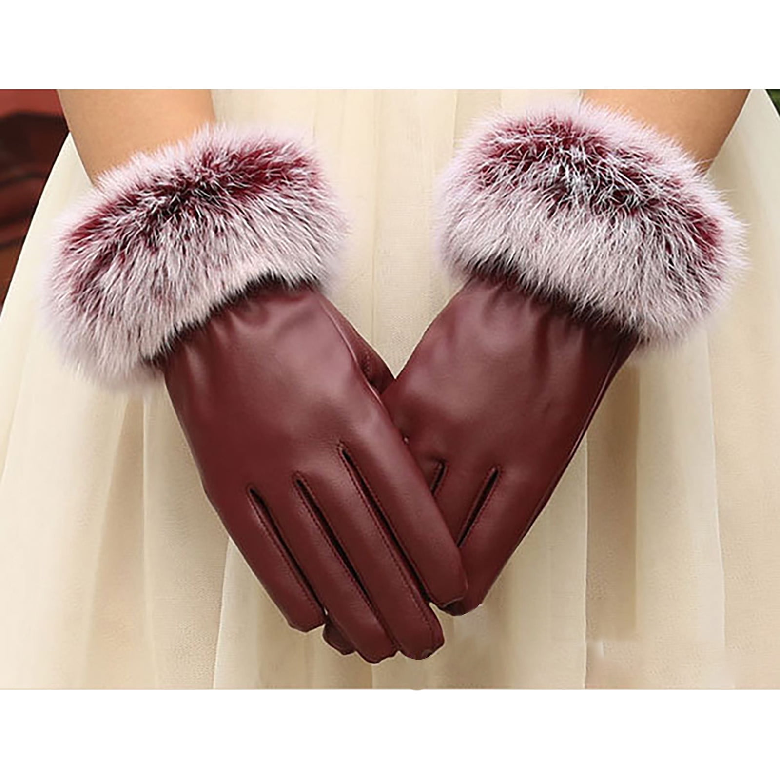 Click here for Hoarboeg Womens Winter Faux Leather Touchscreen Te... prices