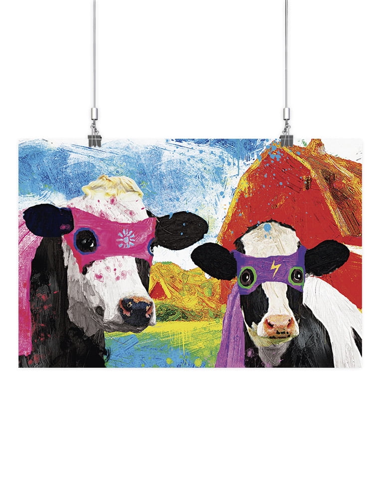 Image Conscious Super Cows Poster - Porter Hastings Designs, Poster ...