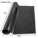 Tonchean 16.5ft x 3.3ft Heavy Duty Garage Floor Mat, Diamond Plate Thickened Rubber Non-Slip ...